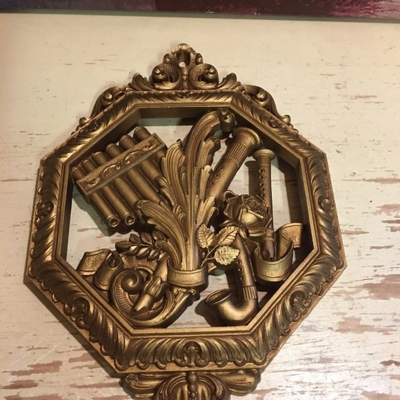 Accessories | Vintage Syroco Wall Decor Musical Themed Plaque | Poshmark
